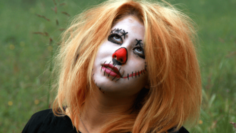 Dark Side with Voodoo Doll Makeup | The Sally Field